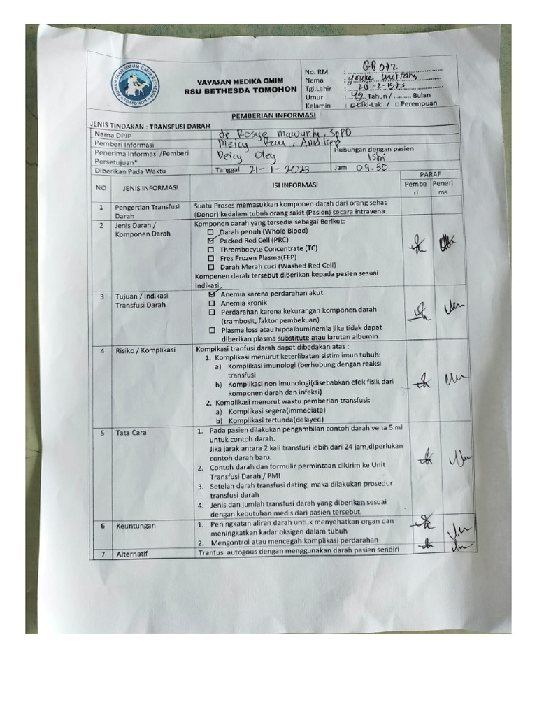 PP. 3.9 (D) REKAM MEDIS PROSES PERSETUJUAN TINDAKAN PASIEN UNTUK ...