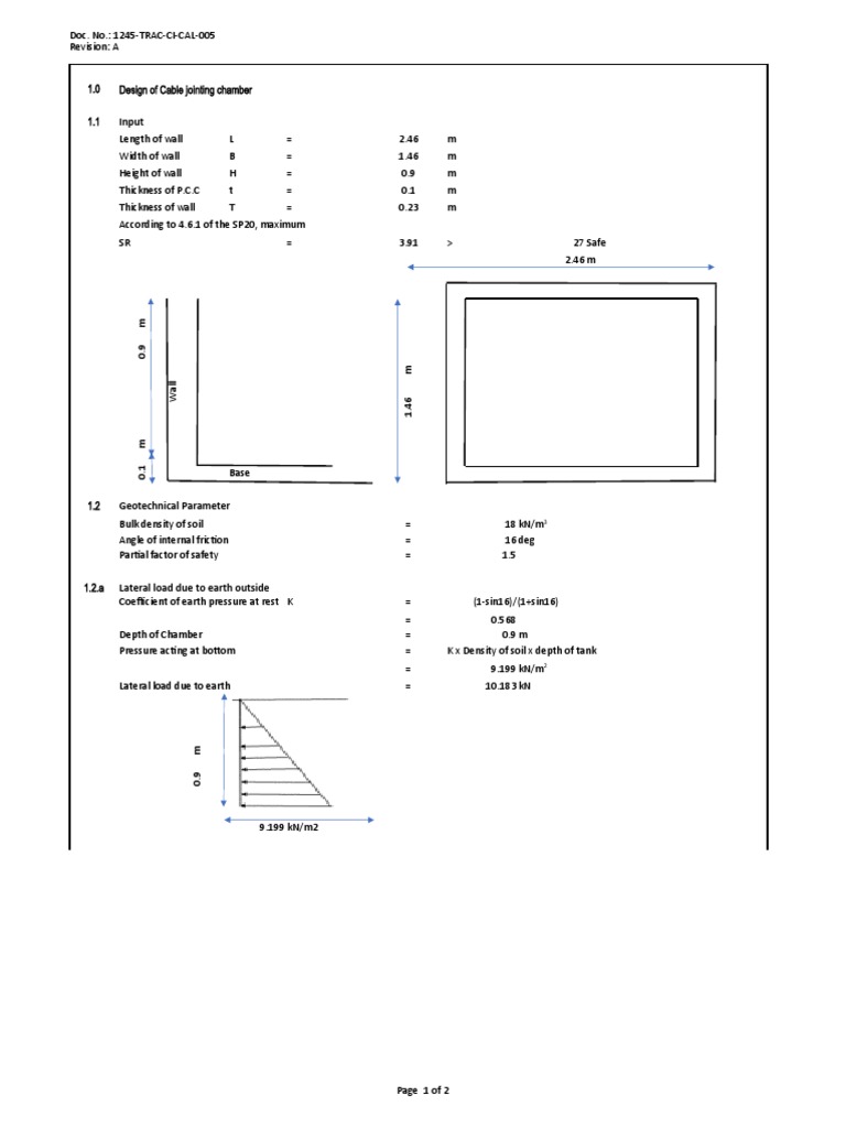Cable Jointing Chamber | PDF | Physical Quantities | Physical Sciences