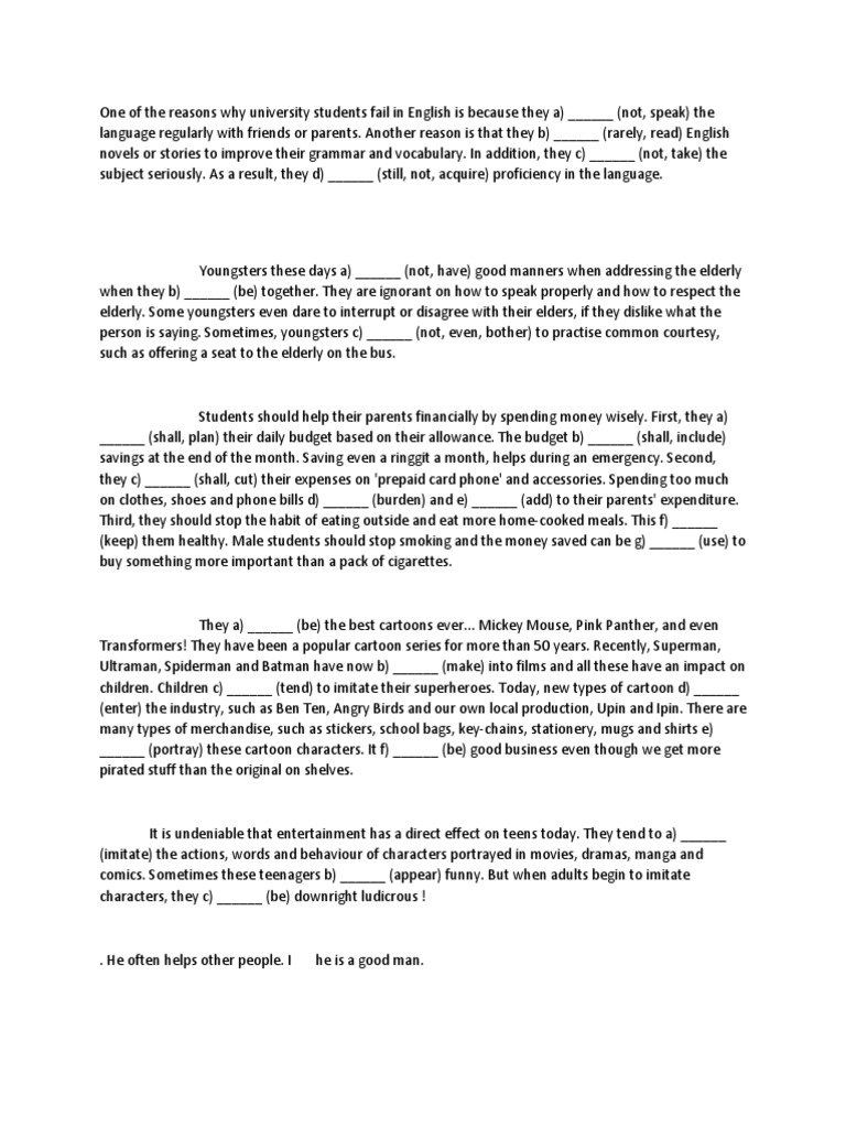 Present Tense Practice by Paragraph | PDF | Language Arts & Discipline ...