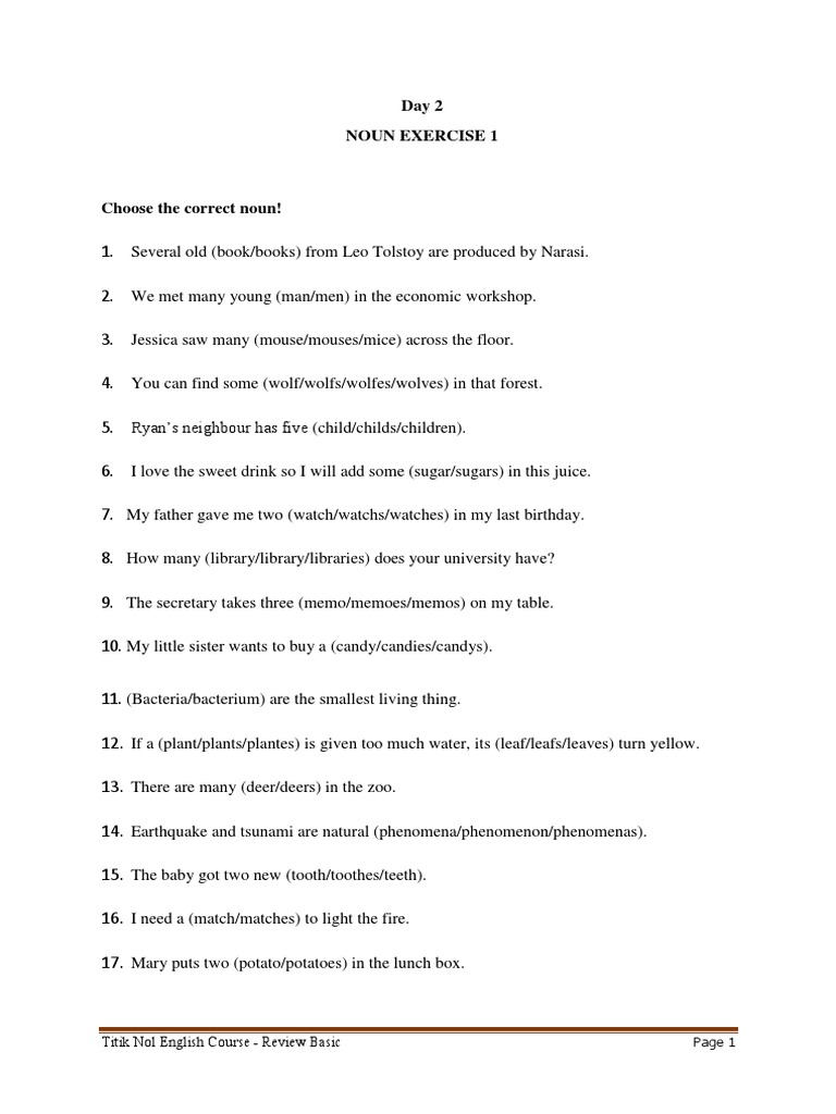 Review Grammar Week 1-2 | Download Free PDF | English Language ...