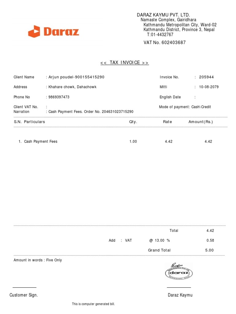 Utility Bill (Invoice) - Proof of Address Document | PDF | Value Added ...