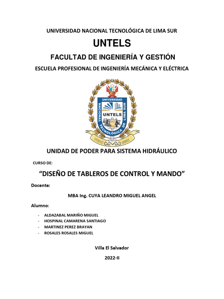 Unidad de Poder para Sistema Hidráulico Formato FF | PDF | Solenoide ...