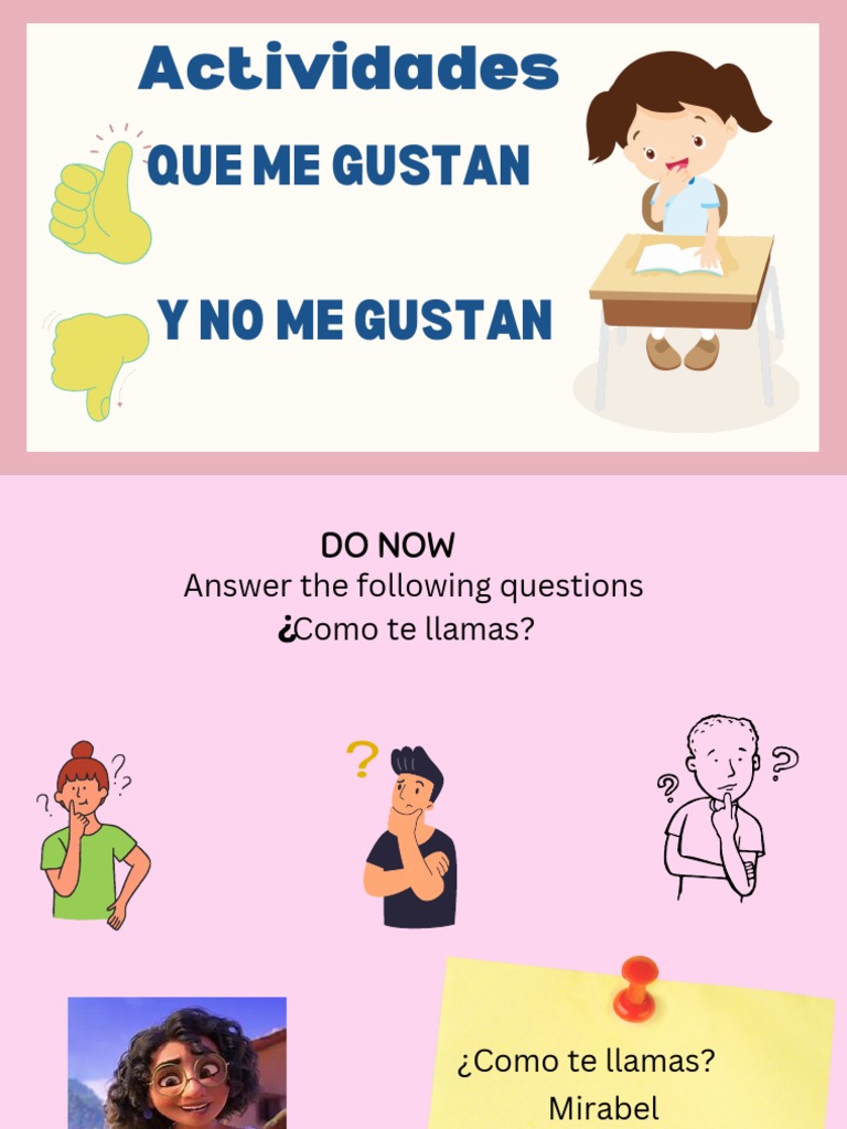 Actividades: Que Me Gustan Y No Me Gustan | PDF