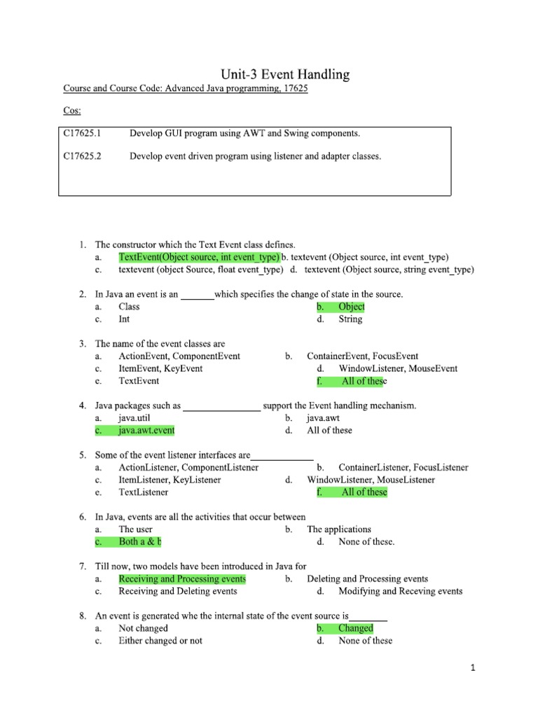 Java Unit 3 Answered | PDF