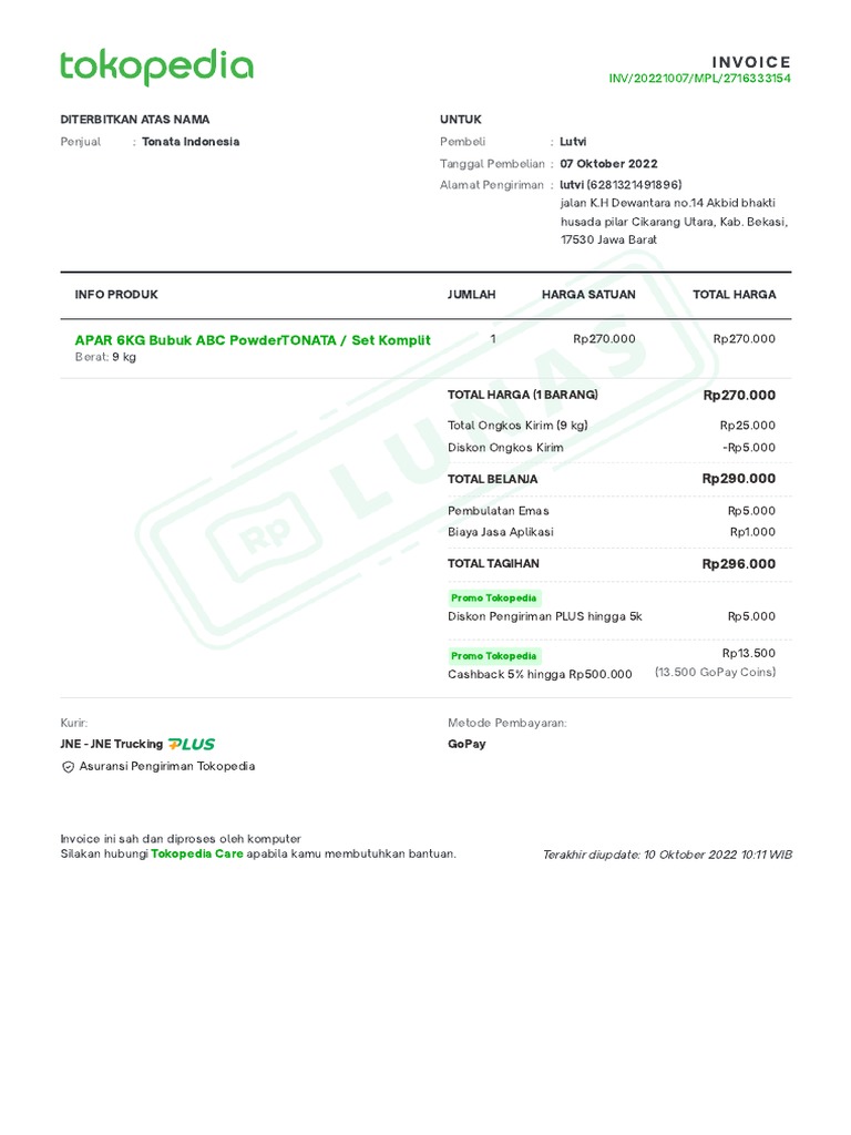 Invoice - Apar | PDF