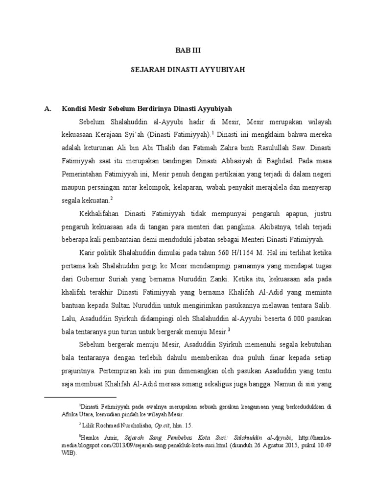 BAB3 Sejarah Dinasti Ayyubiyah | PDF