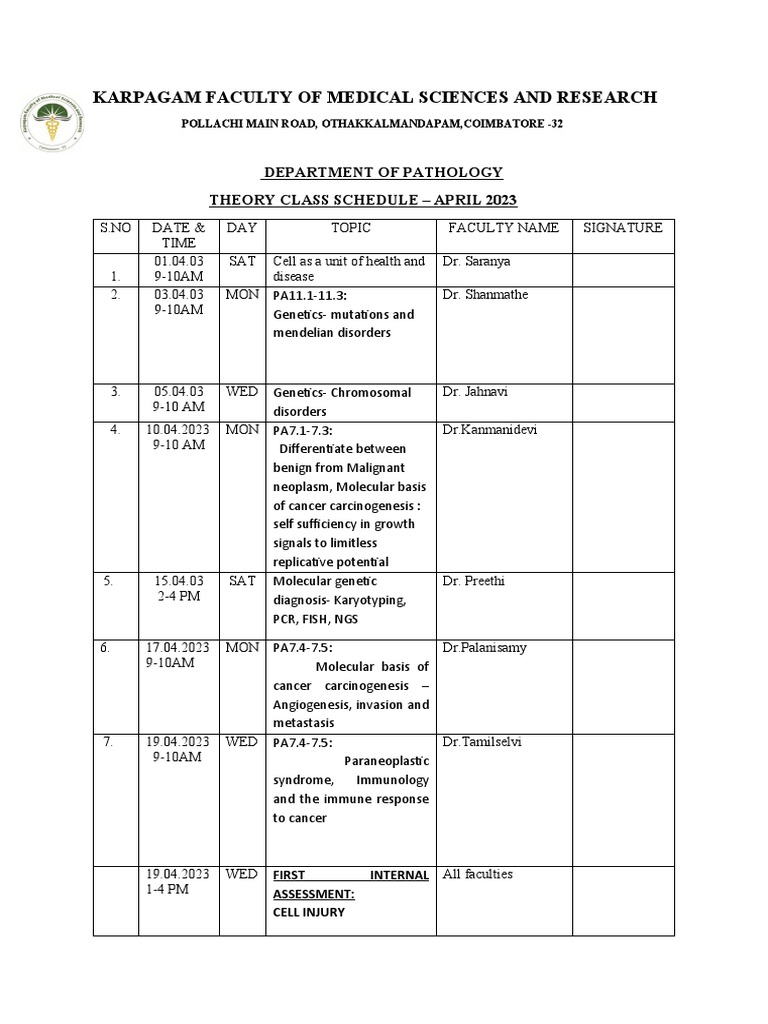 Karpagam Faculty of Medical Sciences and Research: Department of ...