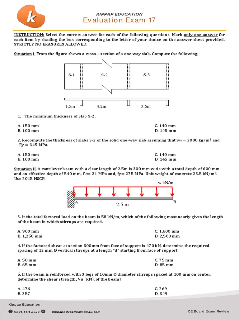 Analysis and Design Concepts Covered in a Structural Engineering ...