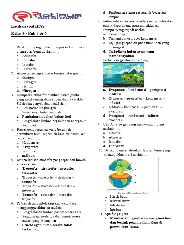 Latihan Soal IPAS Bab 4 & 6 | PDF