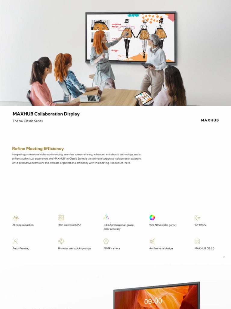 MAXHUB IFP V6 Classic Series Brochure | PDF