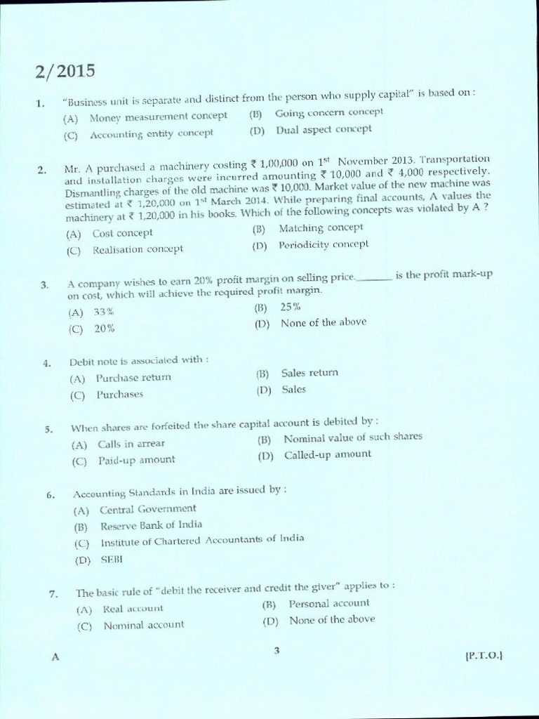 Kerala Accounts Officer Paper | PDF
