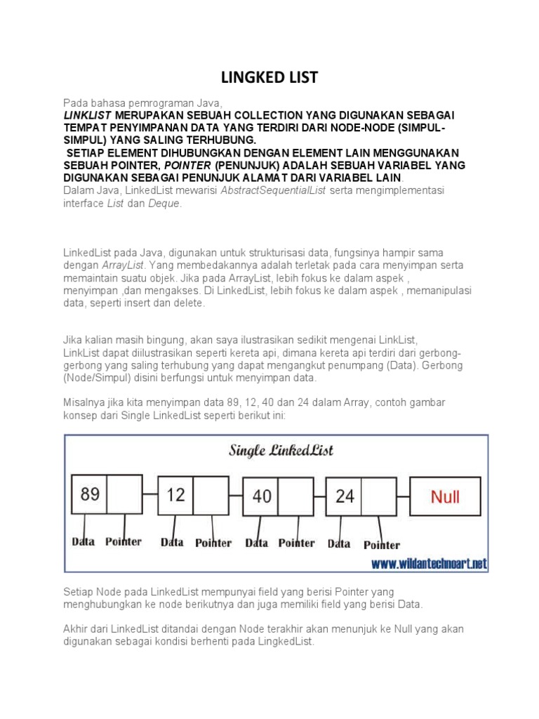 Panduan Lengkap LinkedList di Java | PDF