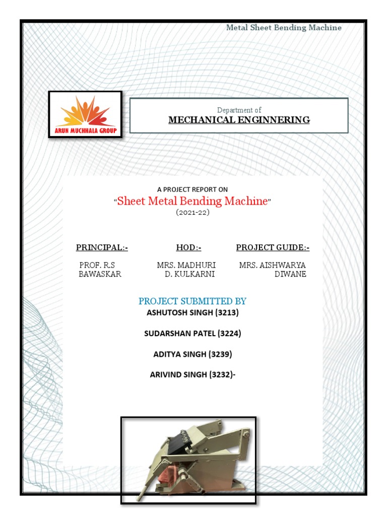 Sheet Metal Bending Machine: Mechanical Enginnering | Download Free PDF | Sheet Metal | Bending