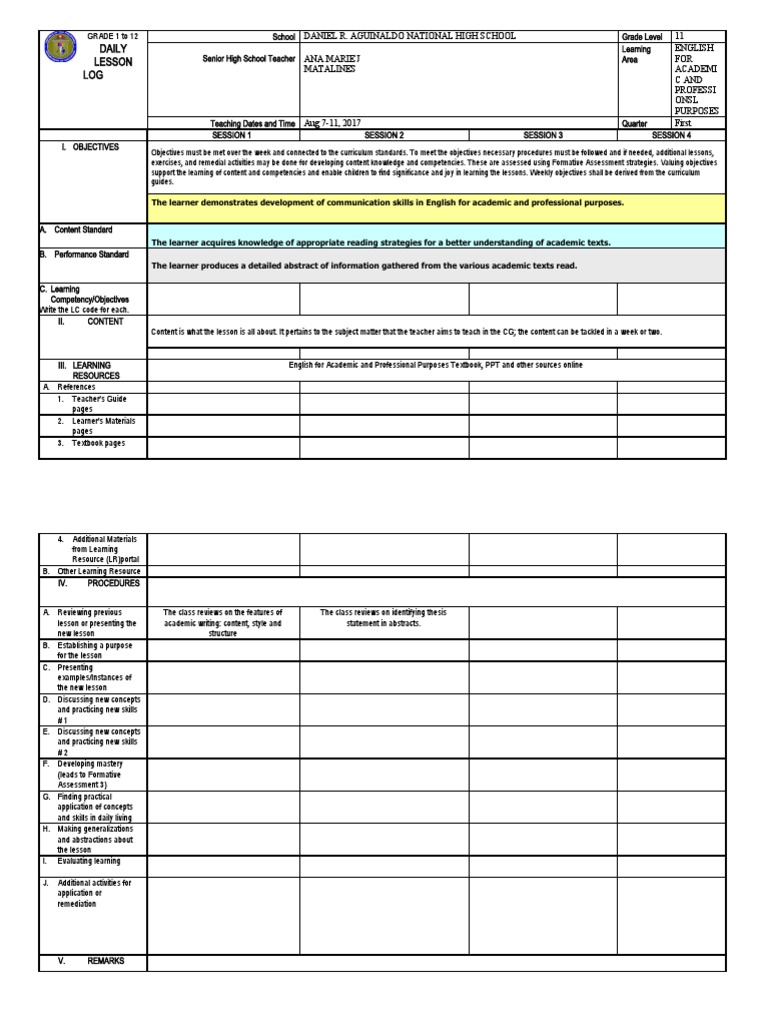 Lesson Plan in Practical Research | PDF | Communication | Learning