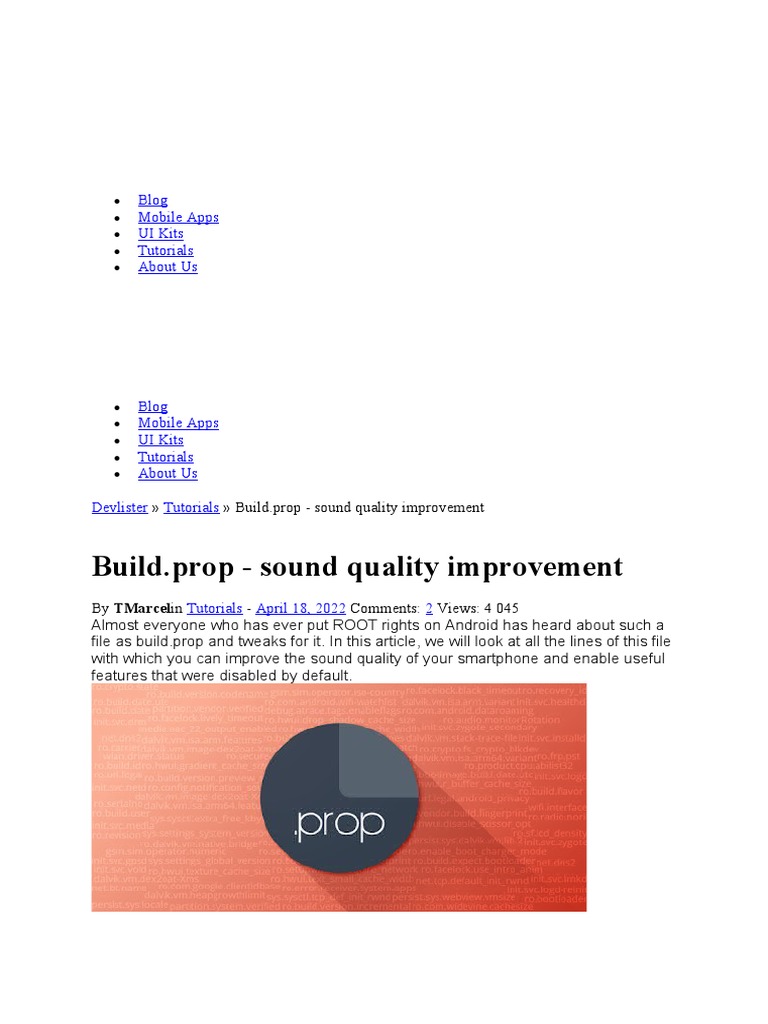 Build PROP | PDF | Android (Operating System) | Equalization (Audio)