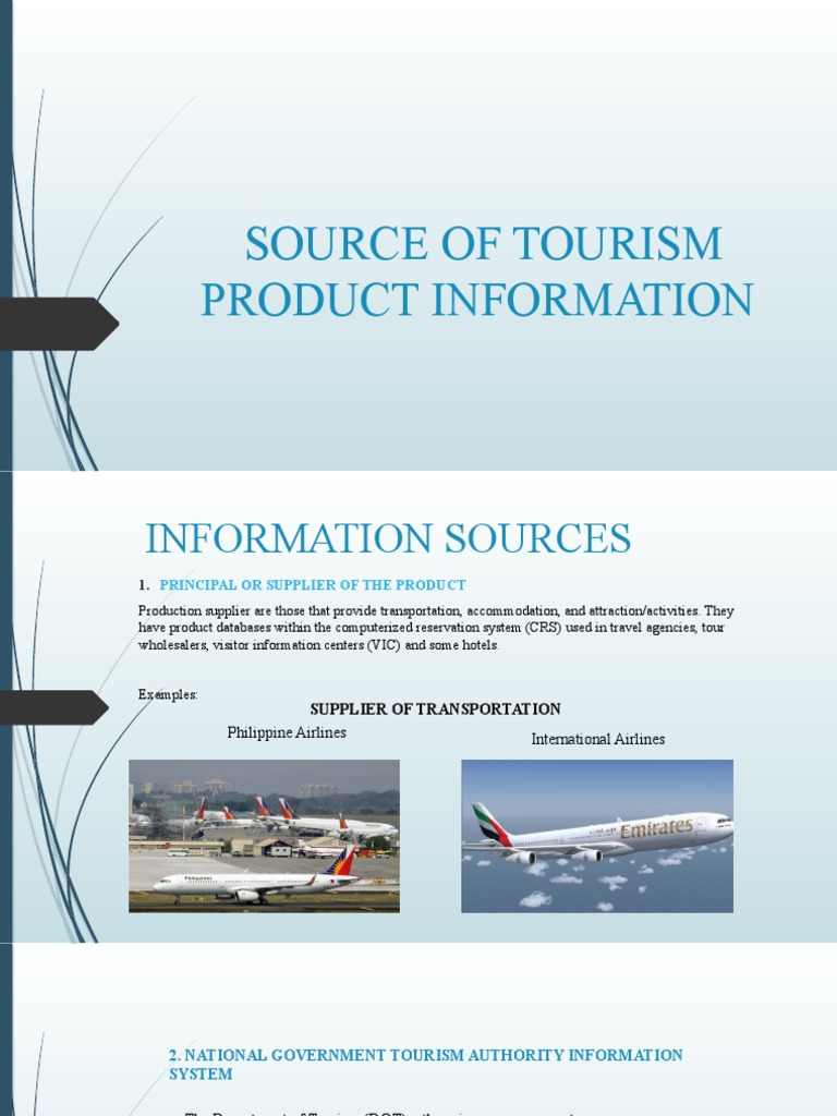Source of Tourism Product Information | PDF | Tourism | Service Industries