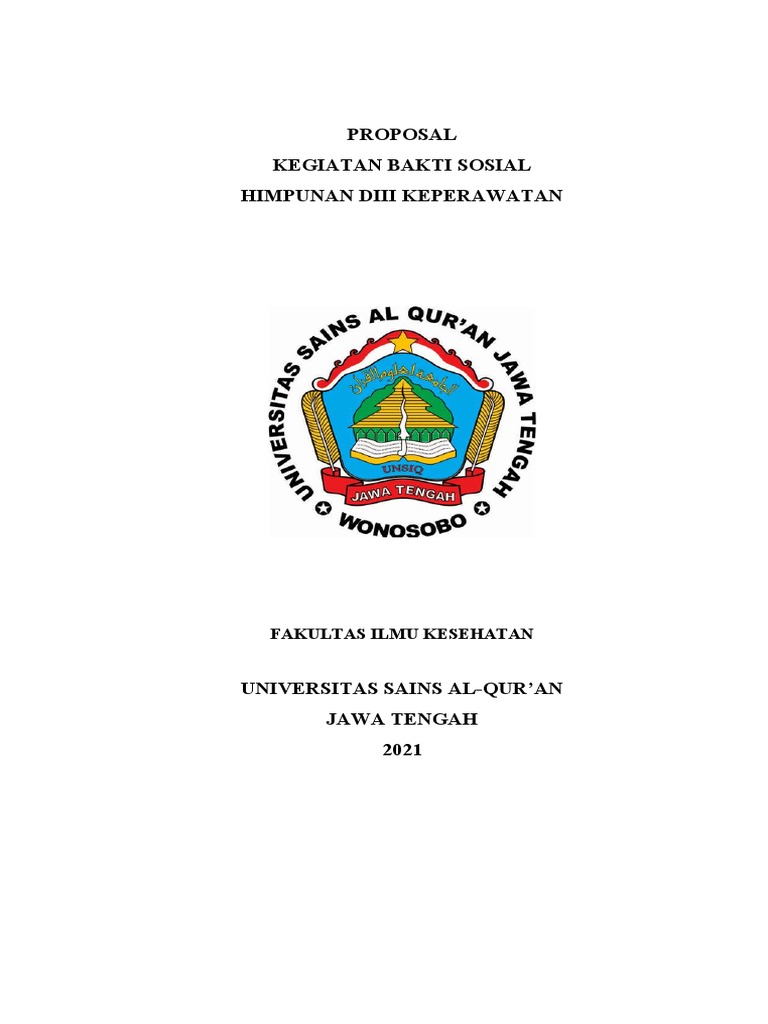 Proposal Bakti Sosial HIMADIKA UNSIQ 2021 | PDF