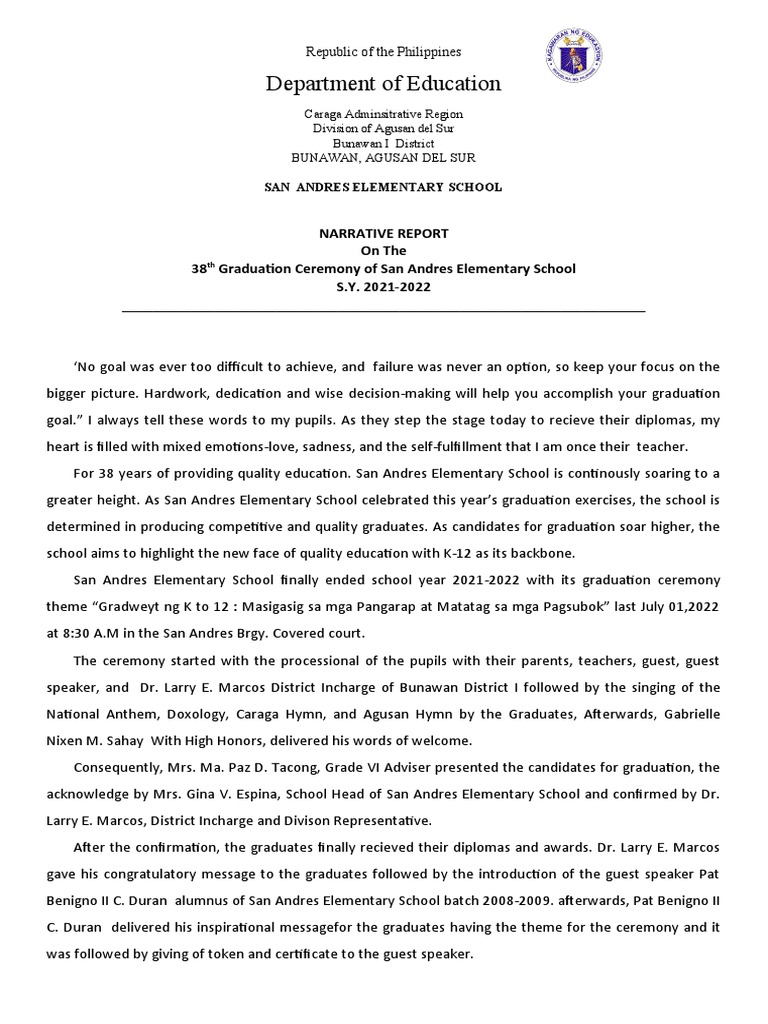 Graduation Narrative | PDF