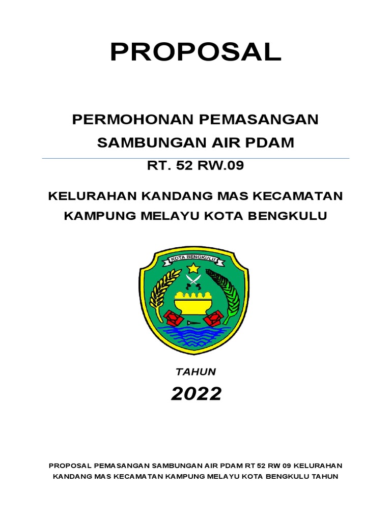 Proposal Pemasangan Pdam | PDF