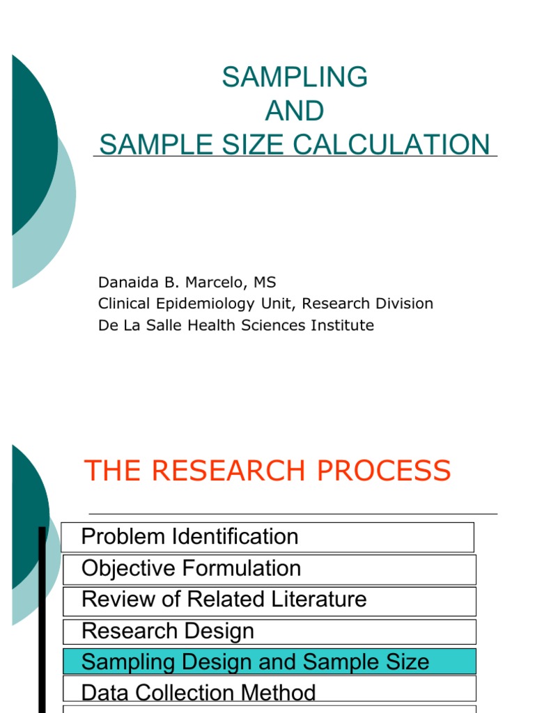 Sample Size Calculation Methods | PDF | Sampling (Statistics ...