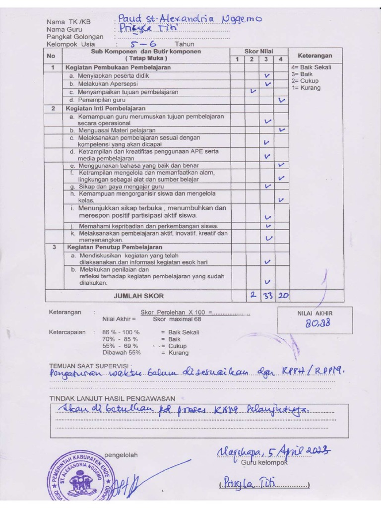 Contoh Supervisi | PDF