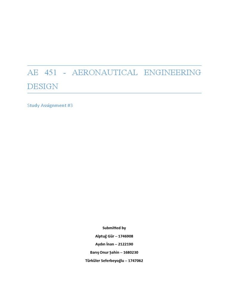 Design of a Jet Trainer Aircraft: Selection of Wing Parameters and ...