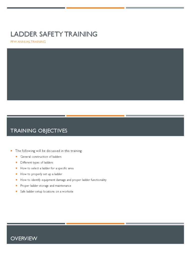 Ladder Safety Training | PDF | Ladder | Manufactured Goods