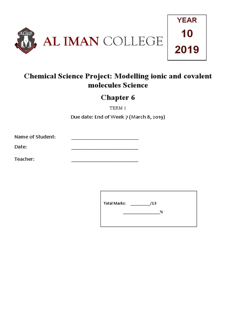 Y10-Molecule-model-project (1) | PDF | Chemical Compounds | Molecules