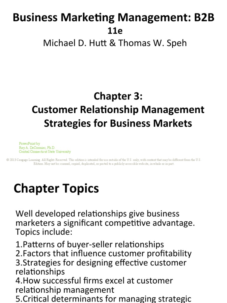 Business Marketing Management: B2B: Michael D. Hutt & Thomas W. Speh ...