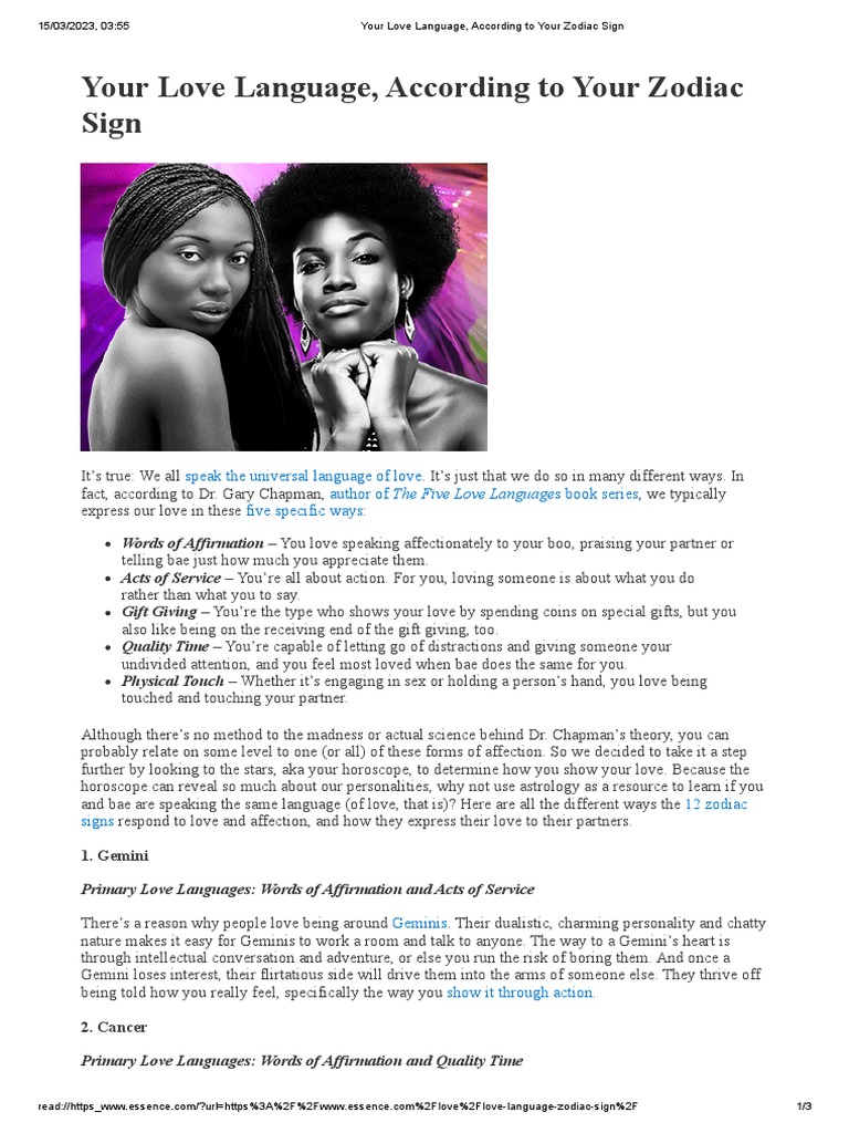 Zodiac signs and their love languages 60 photos - Astrologytoyou.com