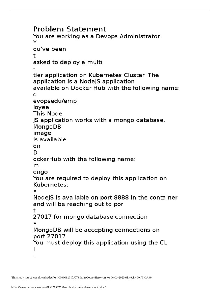 Orchestration With Kubernetes | PDF | Software Engineering ...