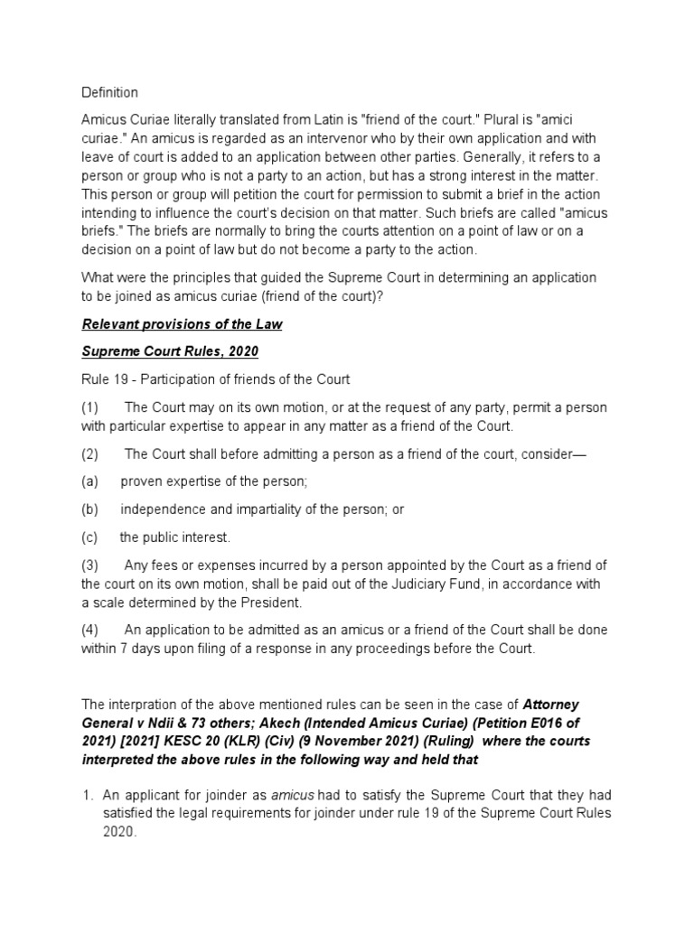 Amicus | PDF | Amicus Curiae | Justice