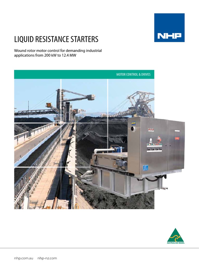Liquid Resistance Starters Overview | PDF | Electric Motor | Electrical ...