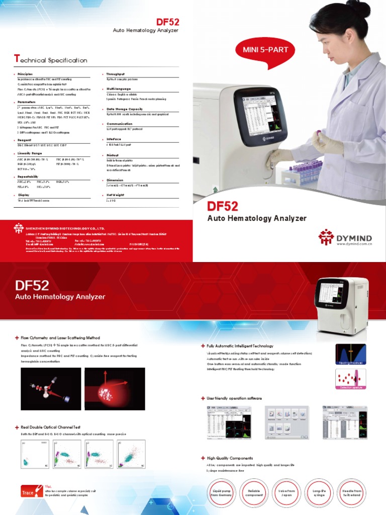 Dymind DF52 Brochure | PDF | Flow Cytometry | Manufactured Goods