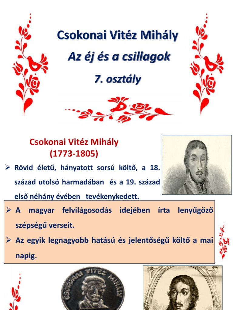 Csokonai Vitéz Mihály Az éj és a csillagok | PDF
