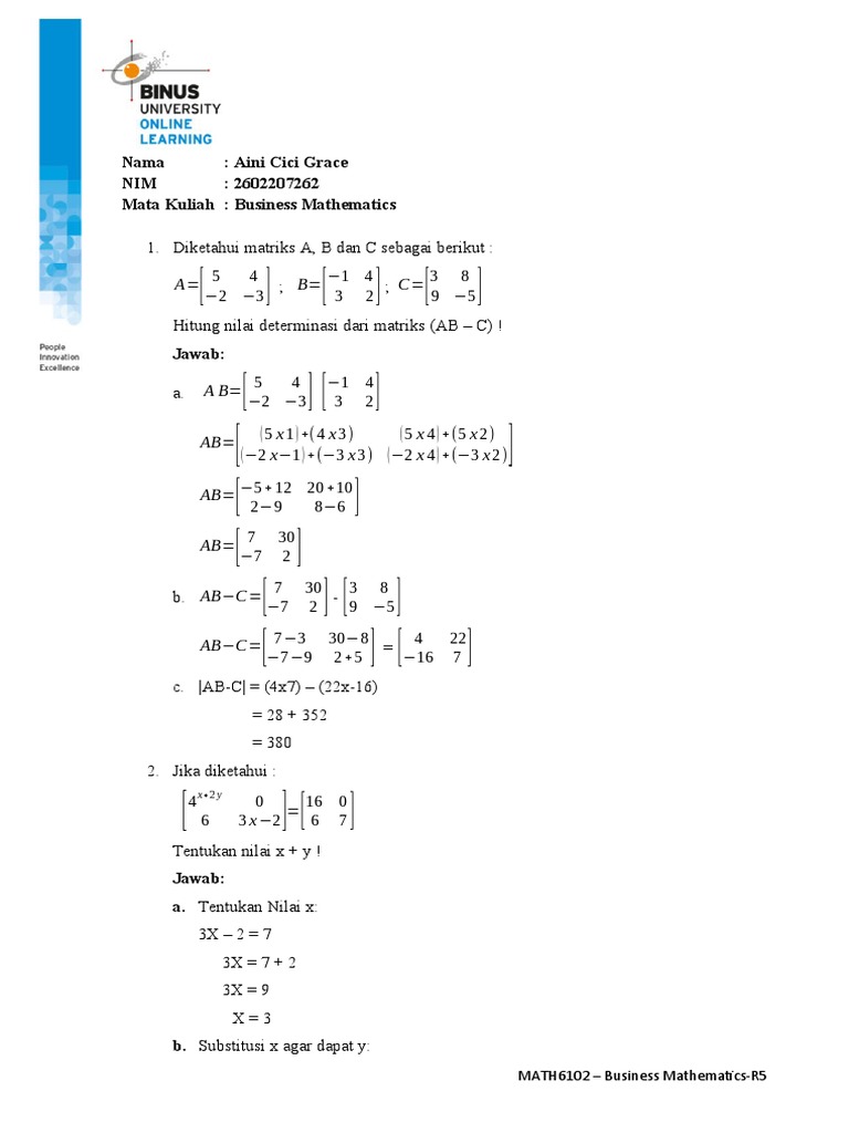 TP 2 - Bisnis Math | PDF