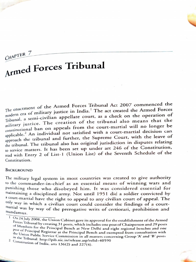 Armed Forces Tribunal Act | PDF