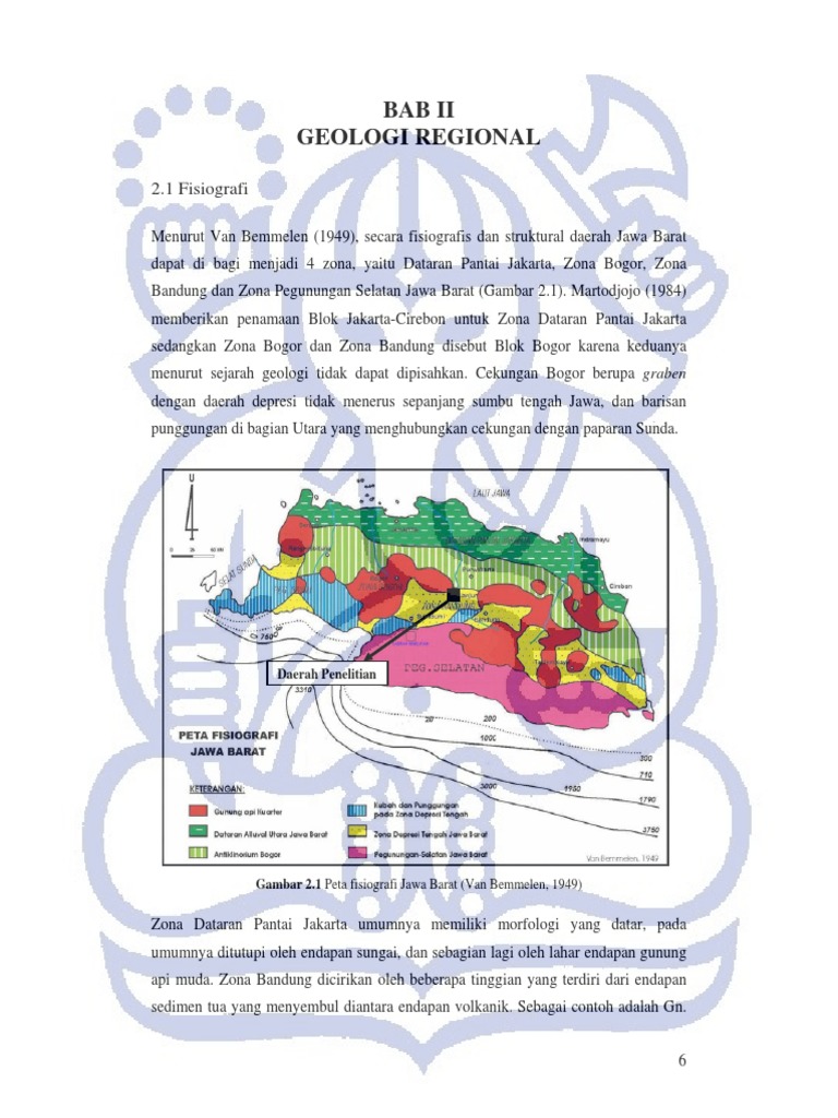Bab Ii Geologi Regional: 2.1 Fisiografi | PDF