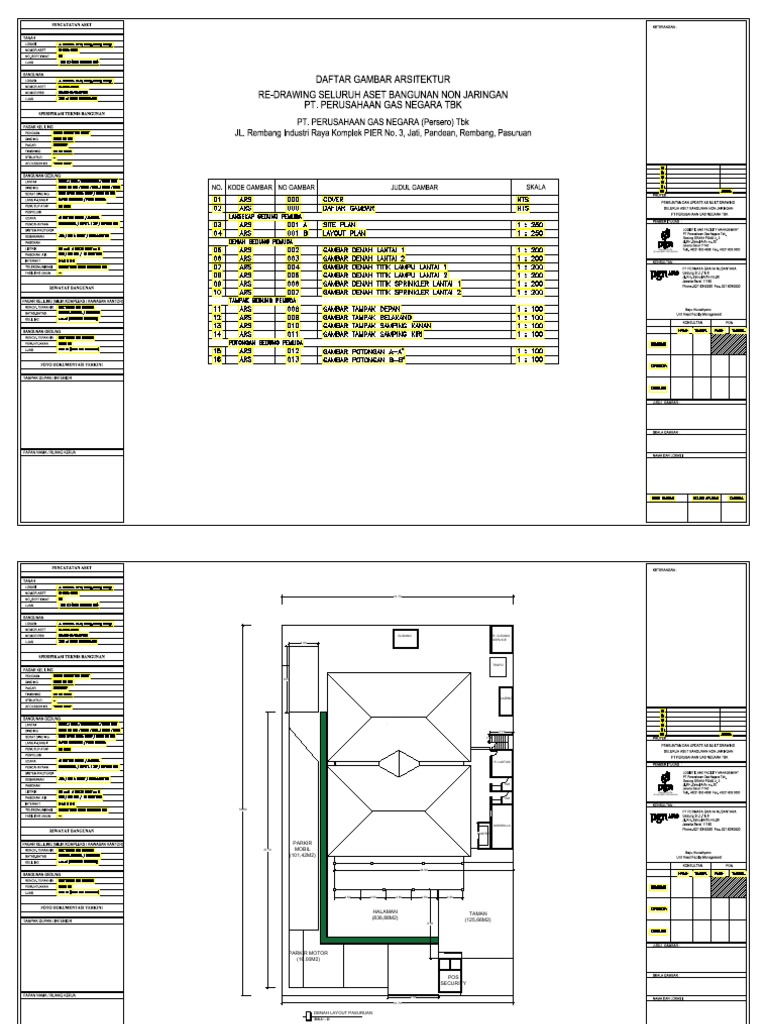 ASBUILD DRAWING KANTOR PASURUAN - PDF 1 | PDF