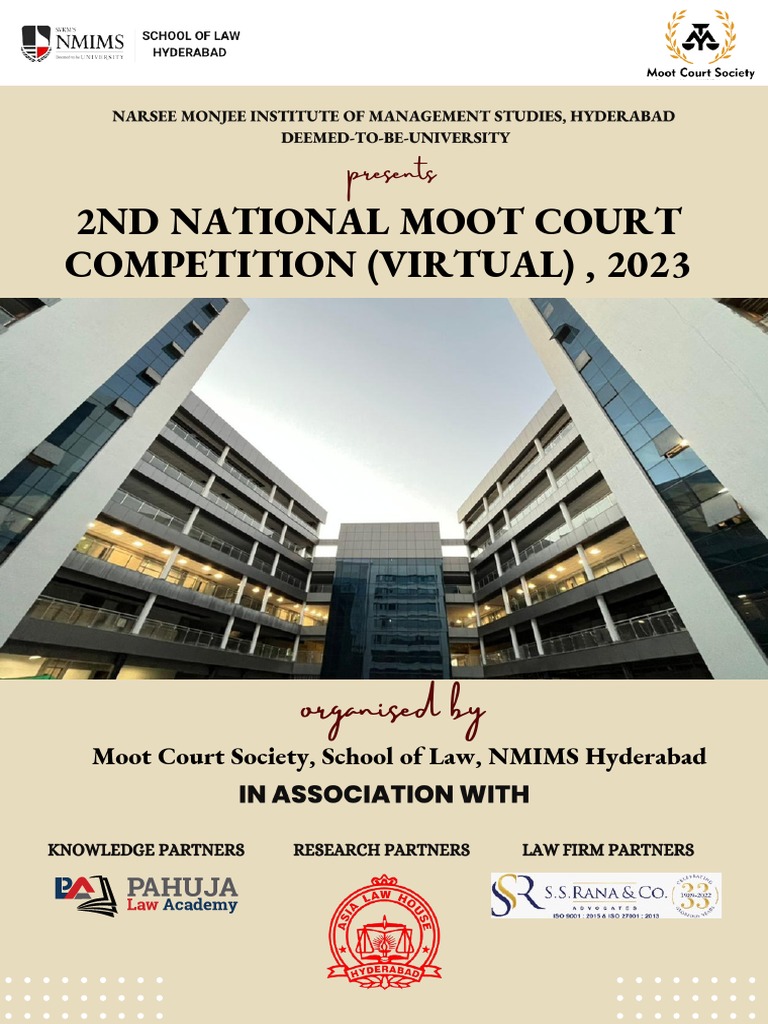 NMIMS 2023 Virtual Moot Court Competition | PDF | University | Legal ...