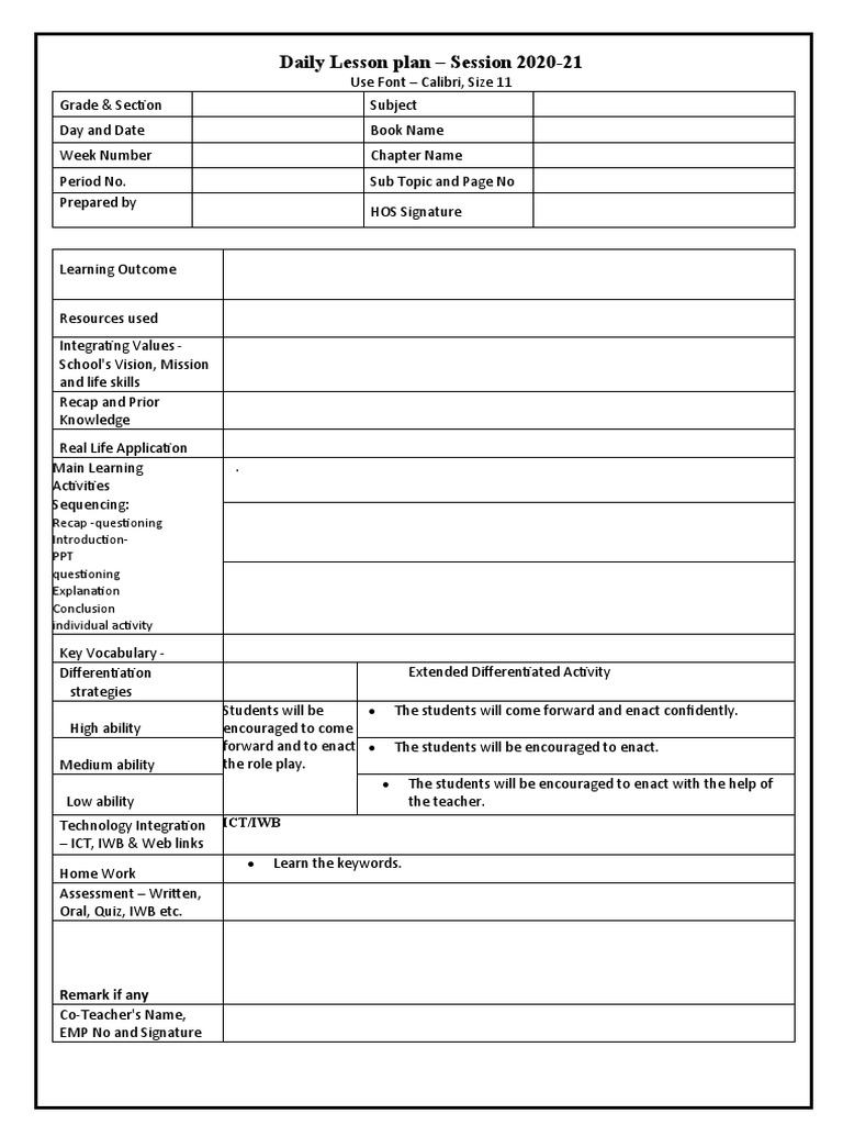 Lesson Plan Draft 1 | PDF