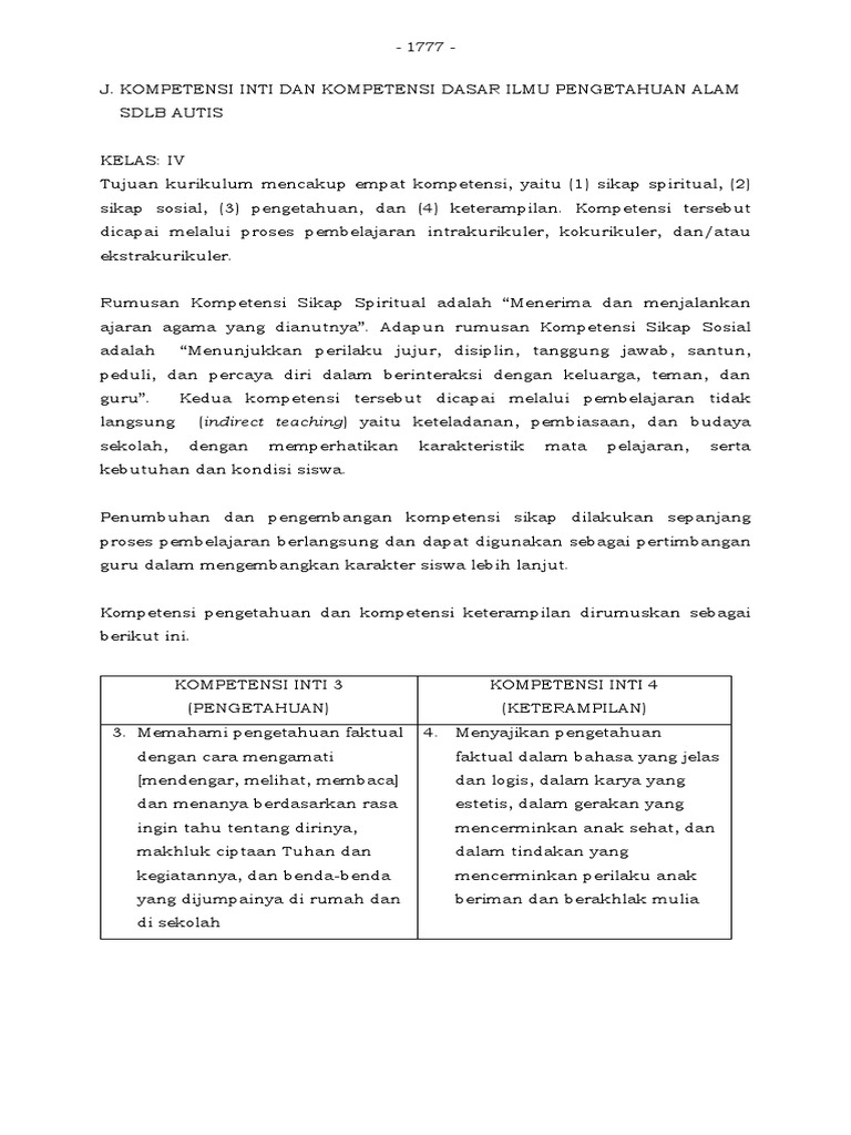 Niadinet - 10. KI-KD IPA SDLB Autis - PKLK - Rev | PDF