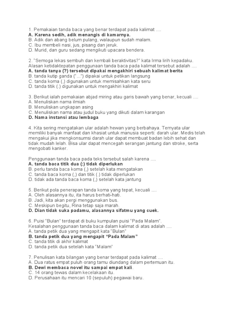 Kumpulan 80 Soal | PDF | Seni & Disiplin Bahasa