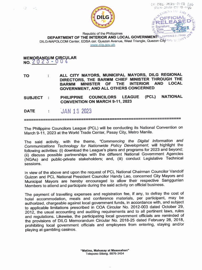 Dilg MC 2023 004 | PDF