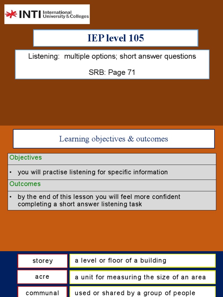 Expert IELTS Listening SRB - Module 7 | PDF | Apartment | Buildings And Structures