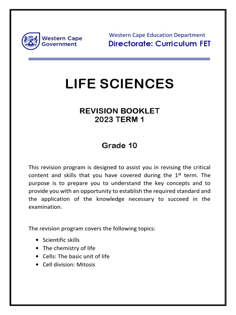 Life Sciences: Directorate: Curriculum FET | PDF | Vacuole | Endoplasmic Reticulum