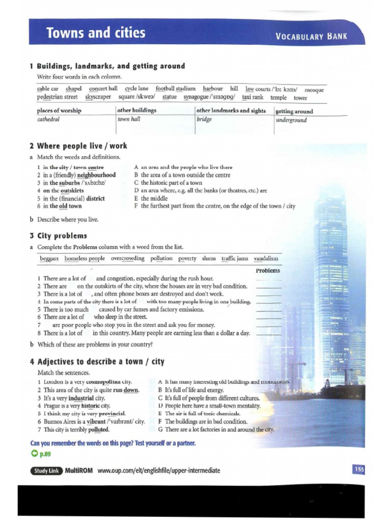 3.towns and Cities Vocabulary | PDF