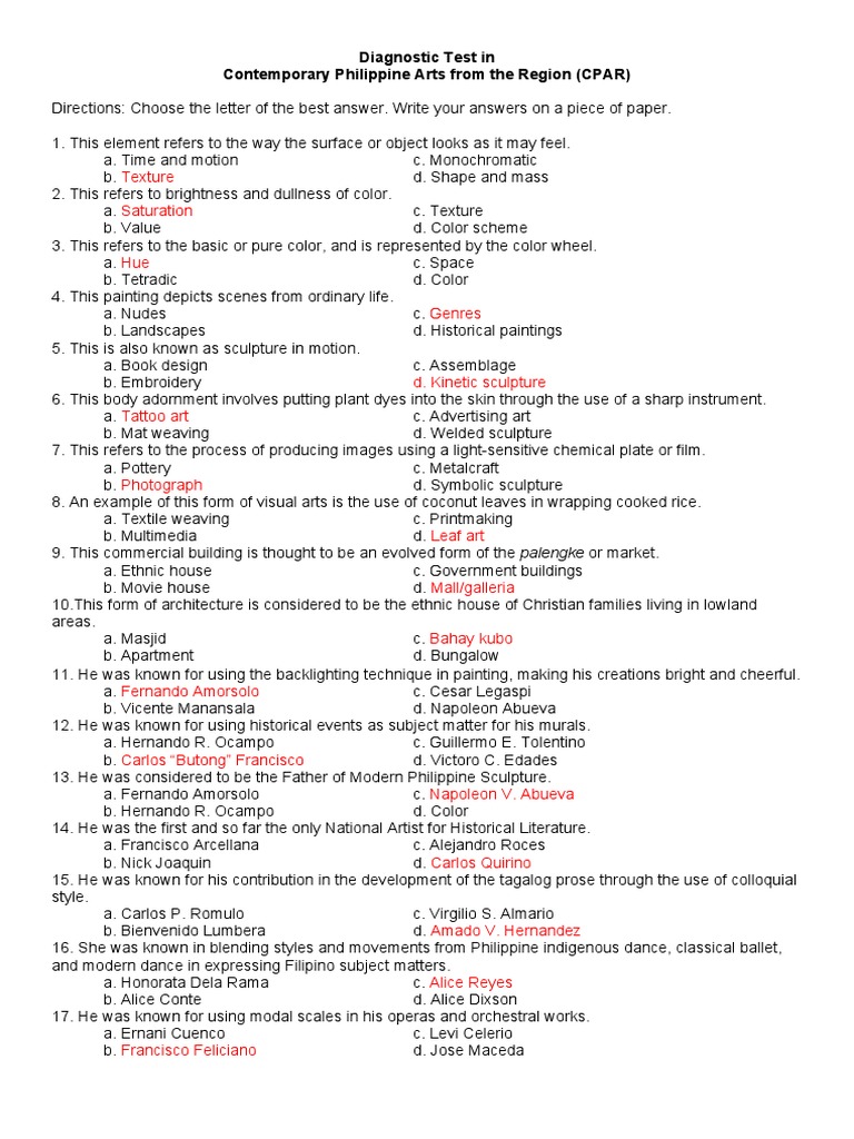 Texture Saturation Hue Genres: Diagnostic Test in Contemporary ...
