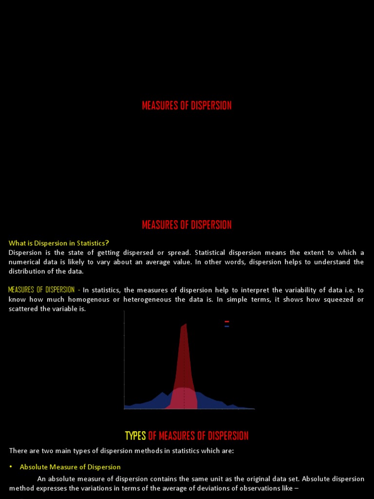 Statistics: Understanding Dispersion | PDF | Mean Squared Error ...