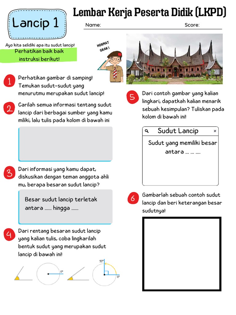 LKPD Jenis Sudut | PDF